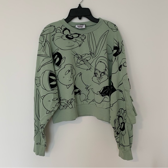 Zara | Sweaters | Official Zara Looney Tunes Green Sweater | Poshmark